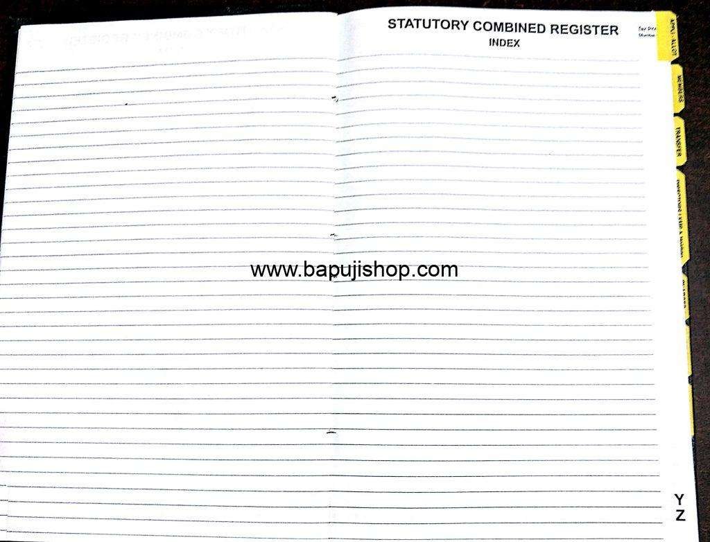 See New Statutory Register Companies Act 2013 - New Format List