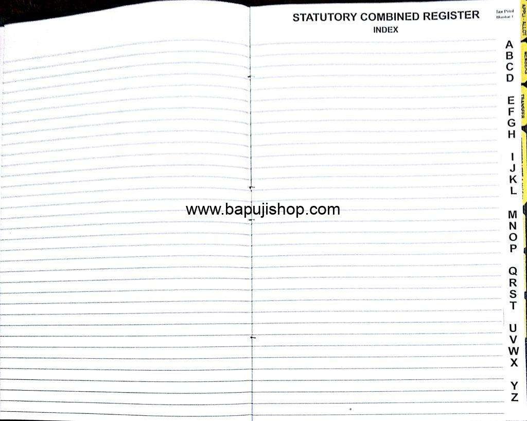 See New Statutory Register Companies Act 2013 - New Format List