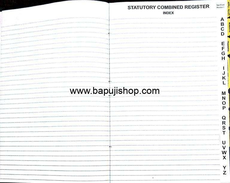 See New Statutory Register Companies Act 2013 - New Format List