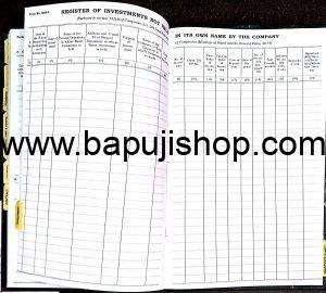 See New Statutory Register Companies Act 2013 - New Format List